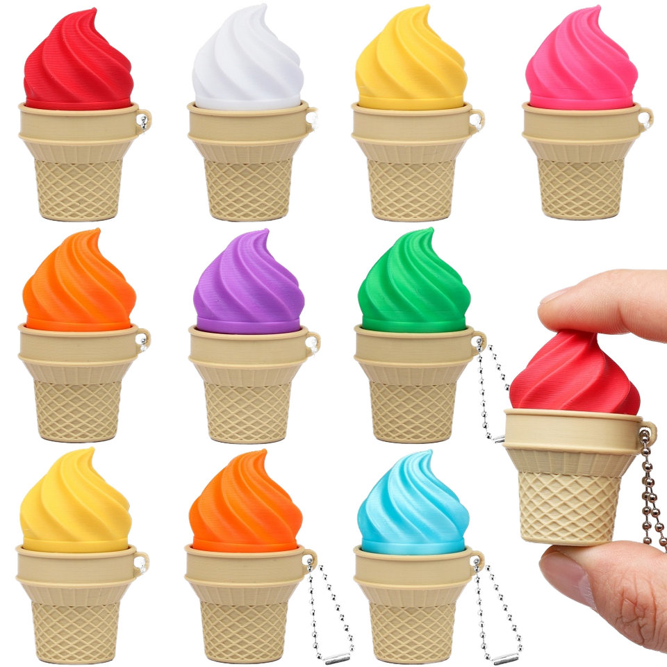 New Arrivals 3D Printed PVC Anime Ice Cream Fidget Clicker Light ...