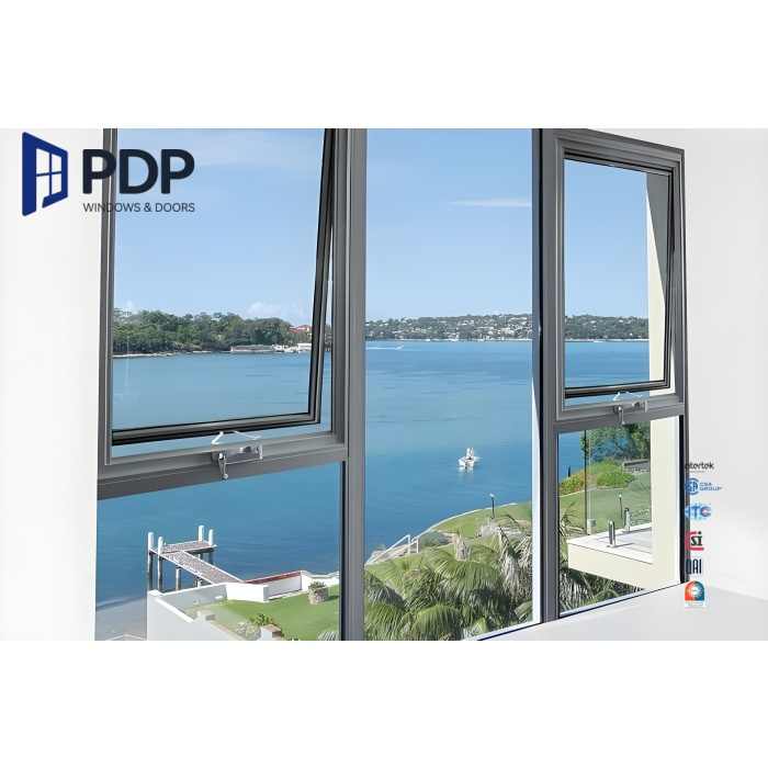 PDP Two Opening Method Thermal Break Aluminum Casement Window Tempered ...