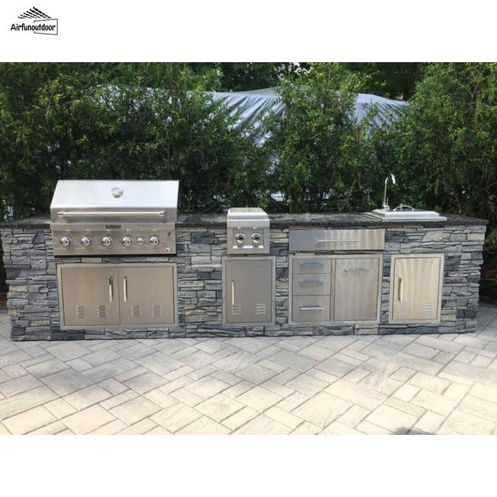 Durable Modular Outdoor Kitchen Cabinets - Villa 304 Stainless Steel
