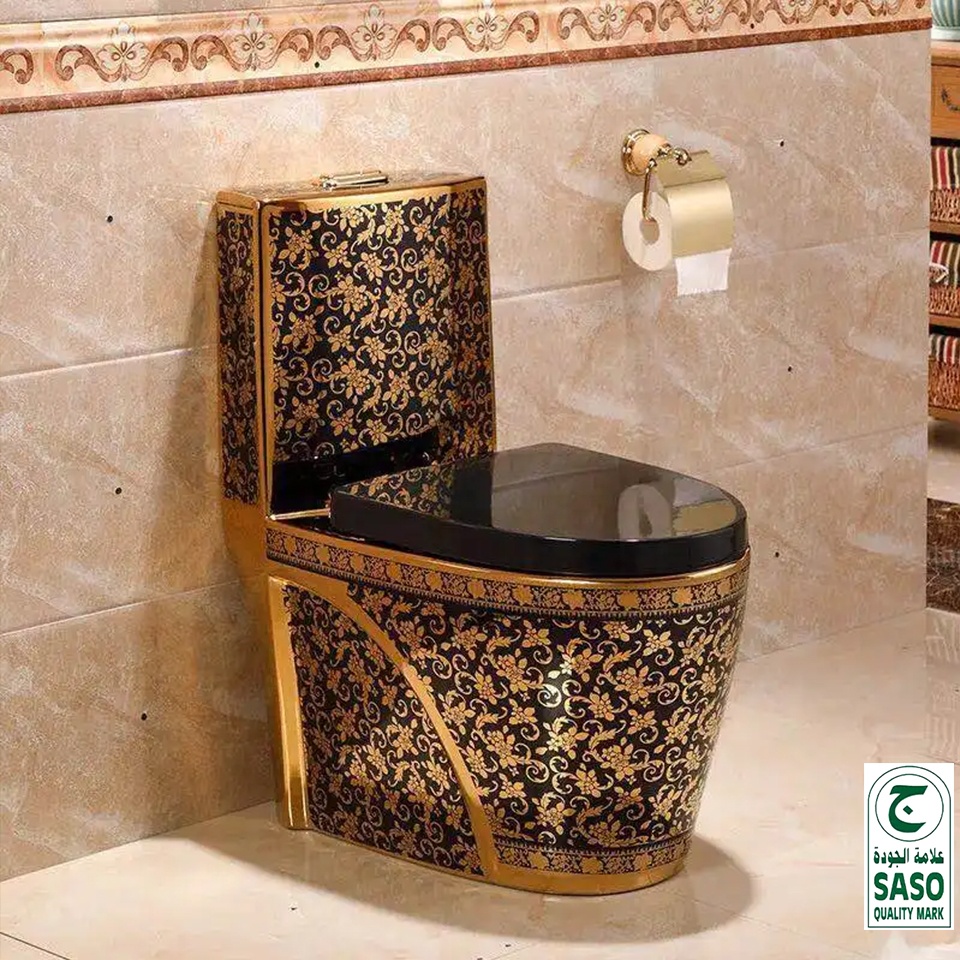 Royal Design - Gold One Piece Toilet - Dual Flush
