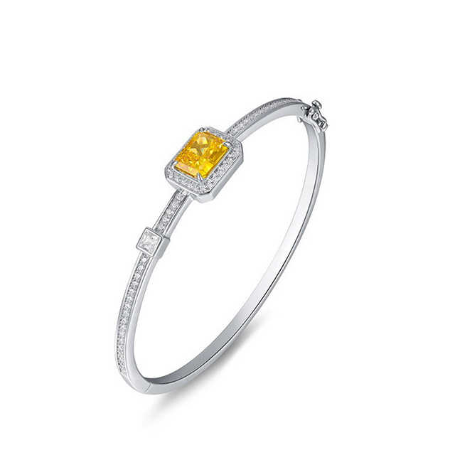 2024 New S925 Silver Bracelet Handmade Fashion Light Luxury Style Ice ...