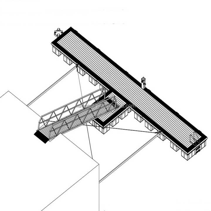 Customized Marine Grade Aluminium Gangway for Marina Jetty