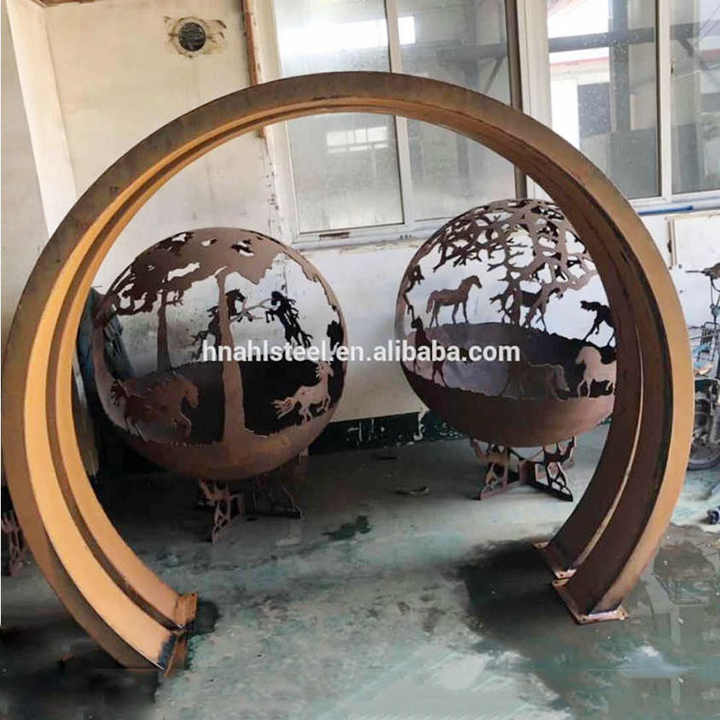 Corten Steel Moon Gate Arch - Durable and Stylish Garden Decor