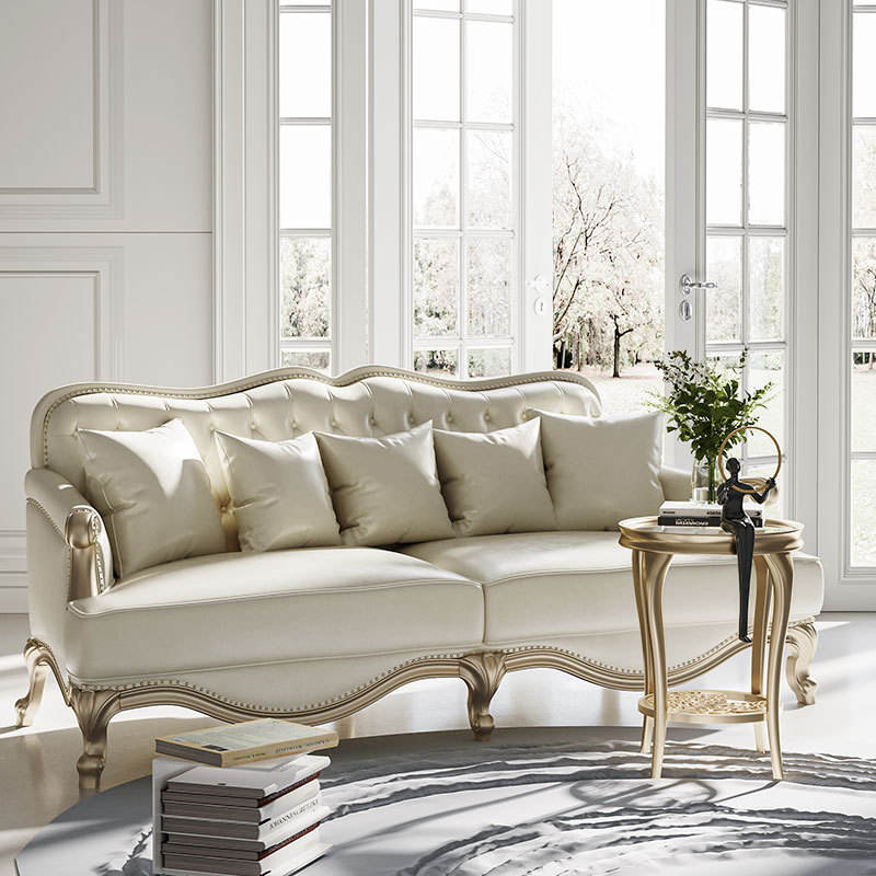 Modern European Style Sofa - Solid Wood Couch for Living Room