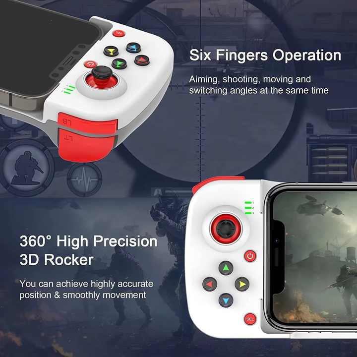 D3 Ergonomic Wireless Mobile Gaming Controller Universal Android PC Switch Phone Gamepad ...