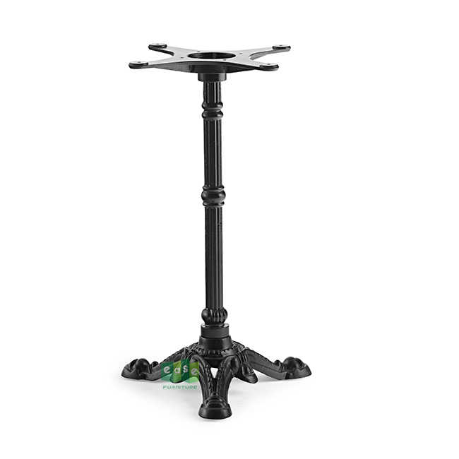 French Bistro Black Cast Iron 3 Leg Table Base for Round Table