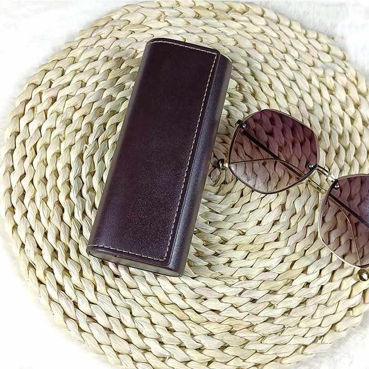 Rectangle Sunglass Case Pu Genuine Leather Sunglasses Case Custom ...