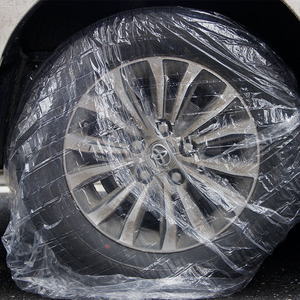 Durable, weather-resistant disposable plastic car wheel and tire covers ...