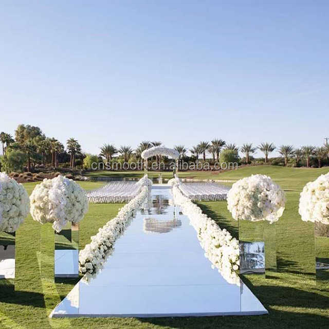 Wedding Decoration Ideas - Elegant Mirror Aisle Runners