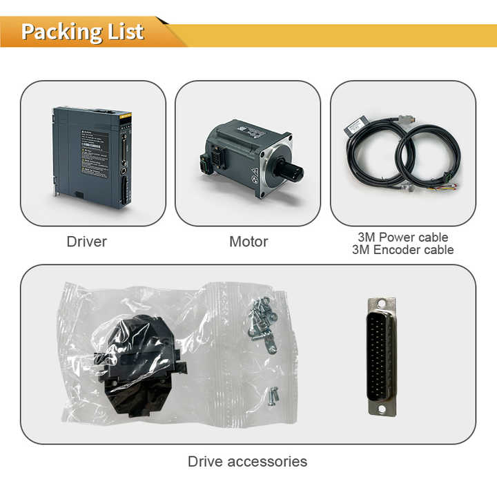 Three-phase 220V 380V 1.3KW 17-bit Absolute Encoder 1500rpm Ac Servo ...