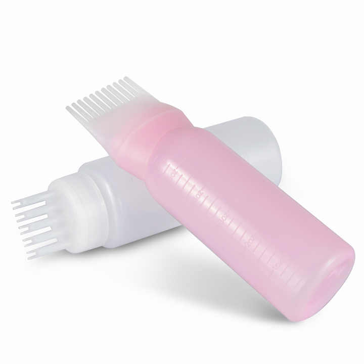 Empty 6oz Hair Oil Dispensing Color Dye Comb Applicator Squeeze Plastic ...