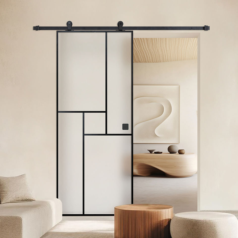Colorful Frosted Glass Sliding Barn Door| Alibaba.com
