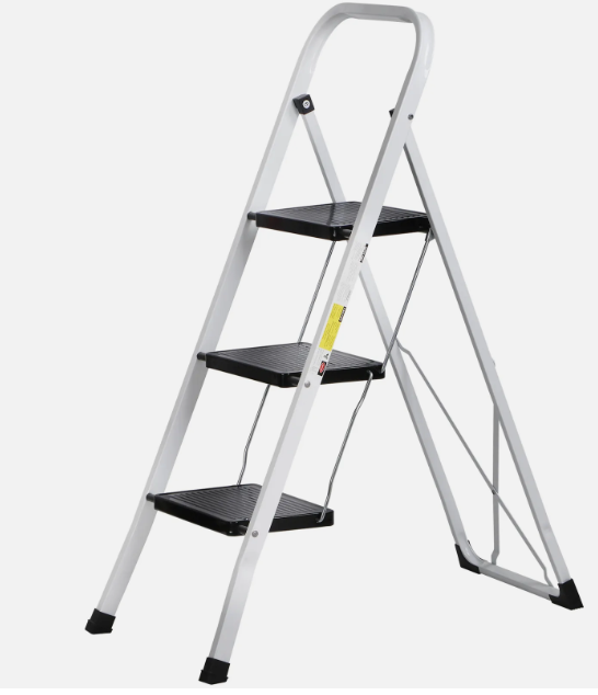 Modern Non-slip Steel Step Ladder - 4 Steps, 330 Lb Load Capacity, Oem