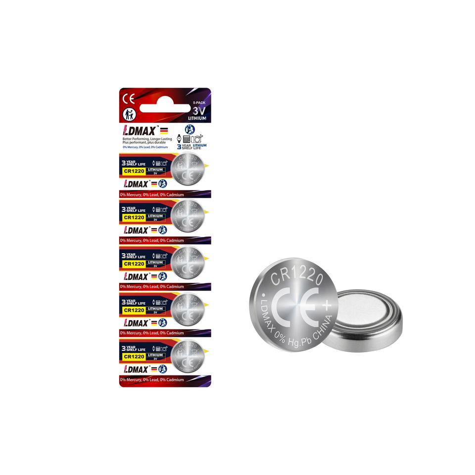 High Quality 3.0V CR1220 Lithium Coin Cell, Lithium Battery CR1220 3V ...