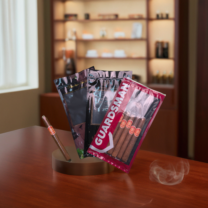 High Quality Vivid Printed Cigar Bag Hold 5 Zip Lock Cigar Packaging ...