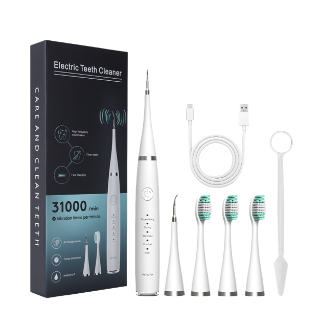 5-Gear High Frequency Vibration Sonic Toothbrush Set USB Electric Teeth ...