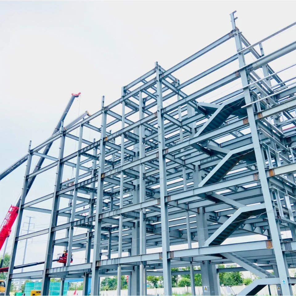 Prefab Minimalist Three Storey Steel Structure Office Building for ...