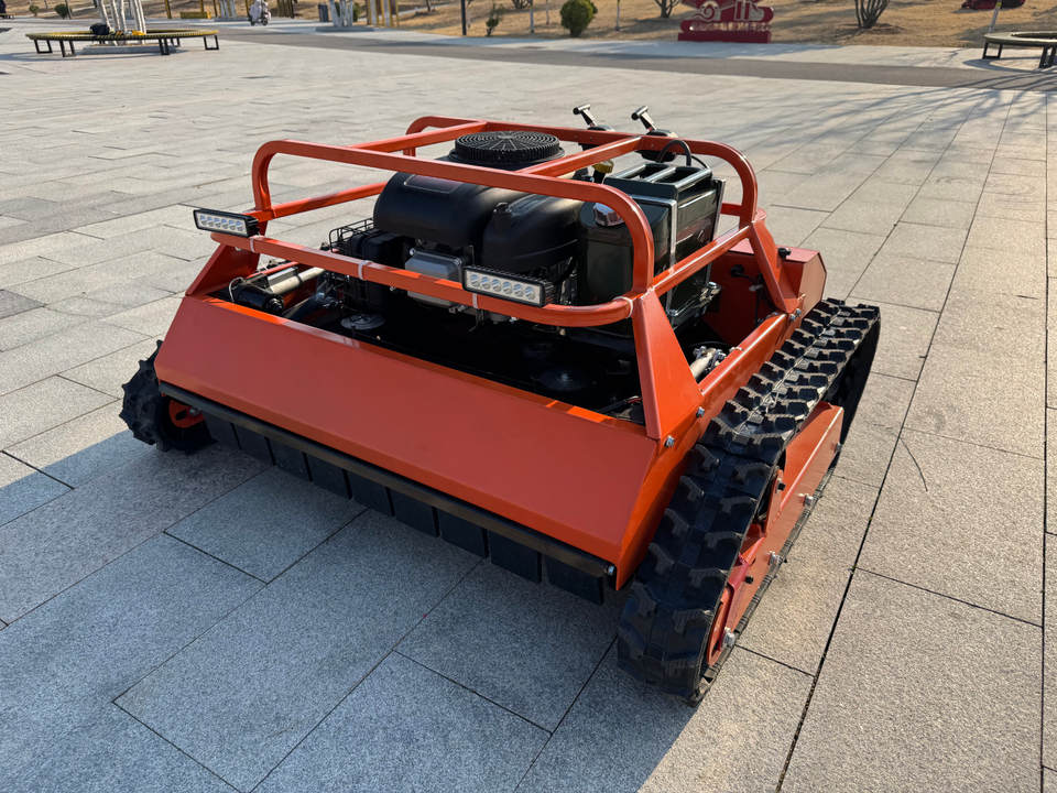 Triangular Crawler Tracks High Power Remote Control Lawn Mower Grass ...