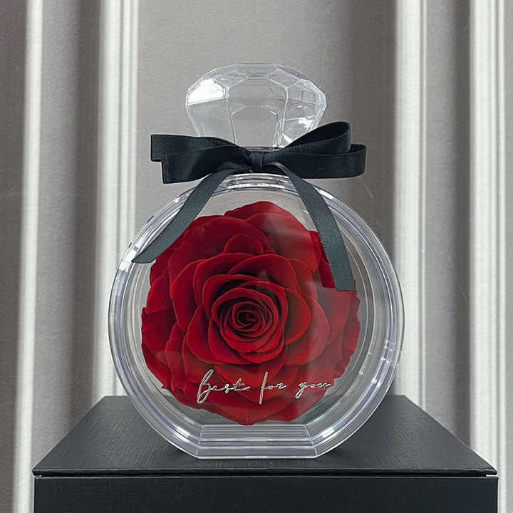 Preserved Rose Plastic Box Gift Mother's Day Christmas Graduation ...