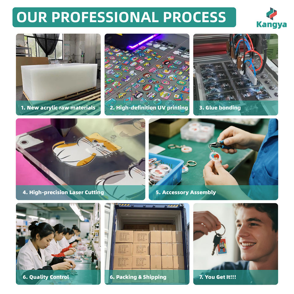 UV Printed Custom Acrylic Refrigerator Magnets, Transparent Acrylic ...