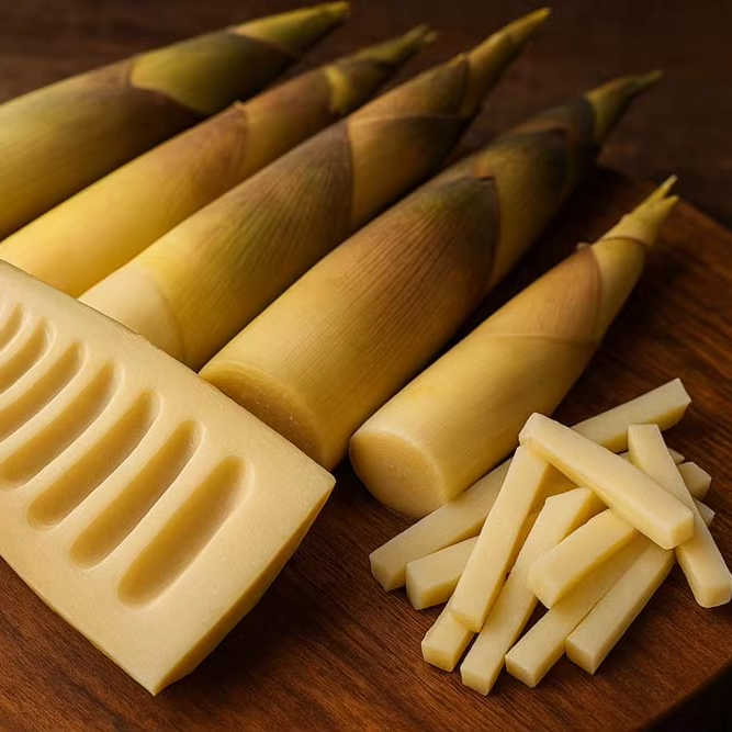 Edible Organic Strips Cut of High Quality Fresh Bamboo Shoots From High ...