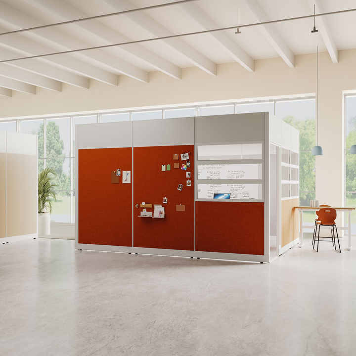 OMNI AO2 Compact Office Cubicle Panels with Power Integration Steel and ...