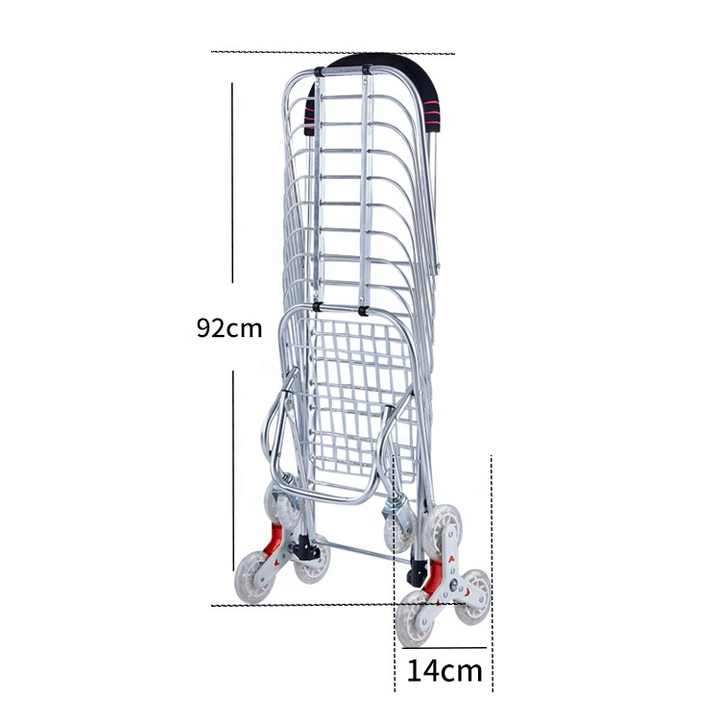 2 Or 4 Wheel Design Cheap Factory Price Aluminium Hand Pull Shopping ...