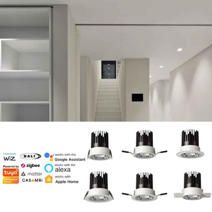 Modern Screen-Free Glare Downlights RGB Matter Casambi Alexa Knx ...