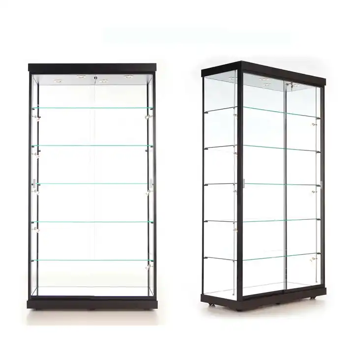 Full Vision Display Showcase - Wall Mounted Glass Case