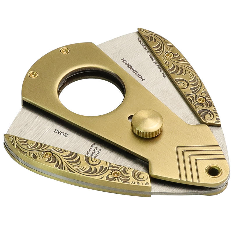 Luxury Metal Double Blade Portable Cigar & Cigarette Cutter Scissors ...
