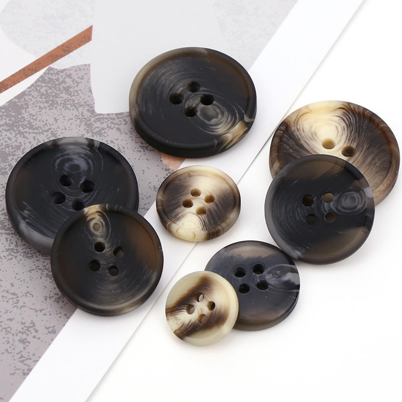 24L-50L Winter Coat Buttons | 4-Hole Textured Resin Buttons for Trench ...