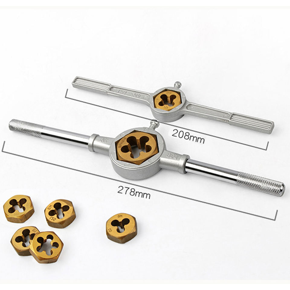High-Strength Carbide SAE and Metric Tap and Die Set for Metal Thread ...