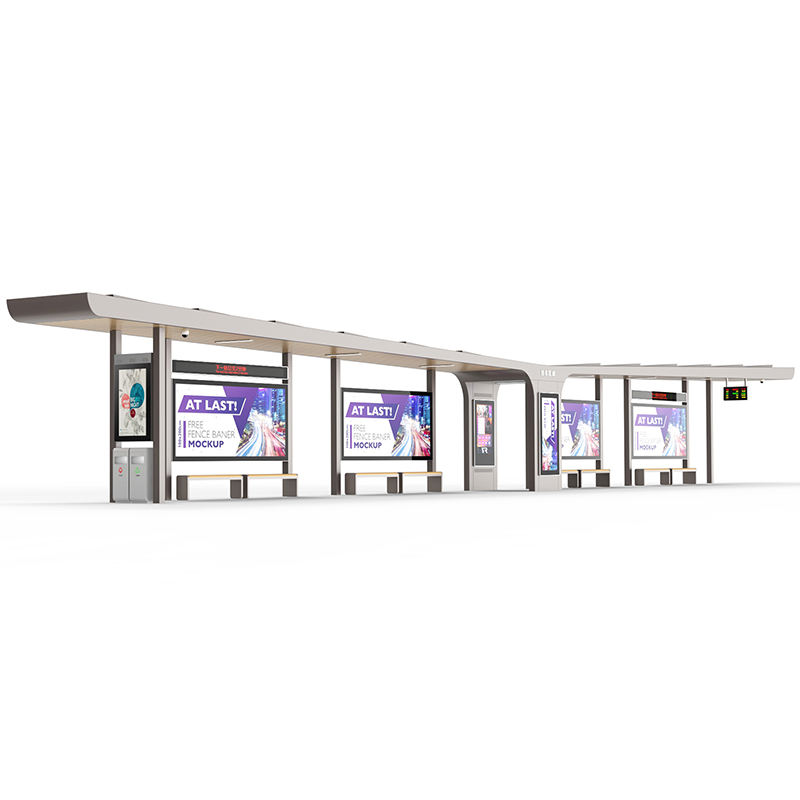 Smart Rectangle LED Bus Stand Shelter with Aluminum Frame Durable ...