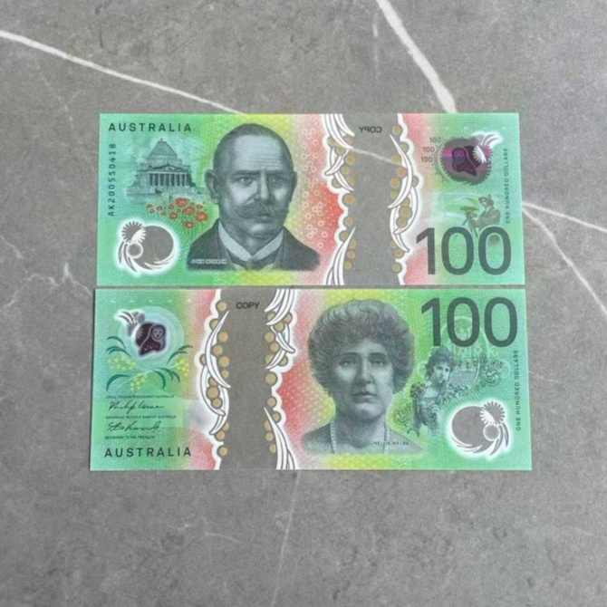 AUD Australian Prop Money with Clear Polymer 20 50 100 Dollar Notes ...