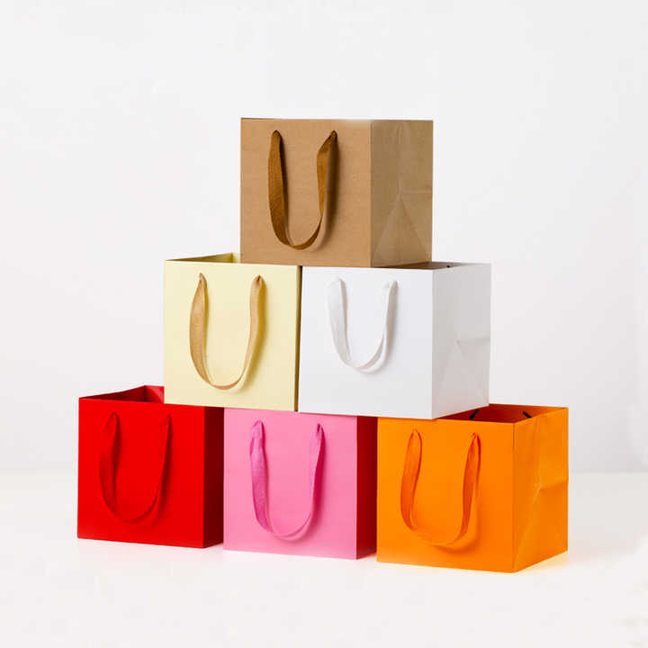 Large square Bottom Cake Takeaway Bag Flower Packing Bag Shopping Gift ...