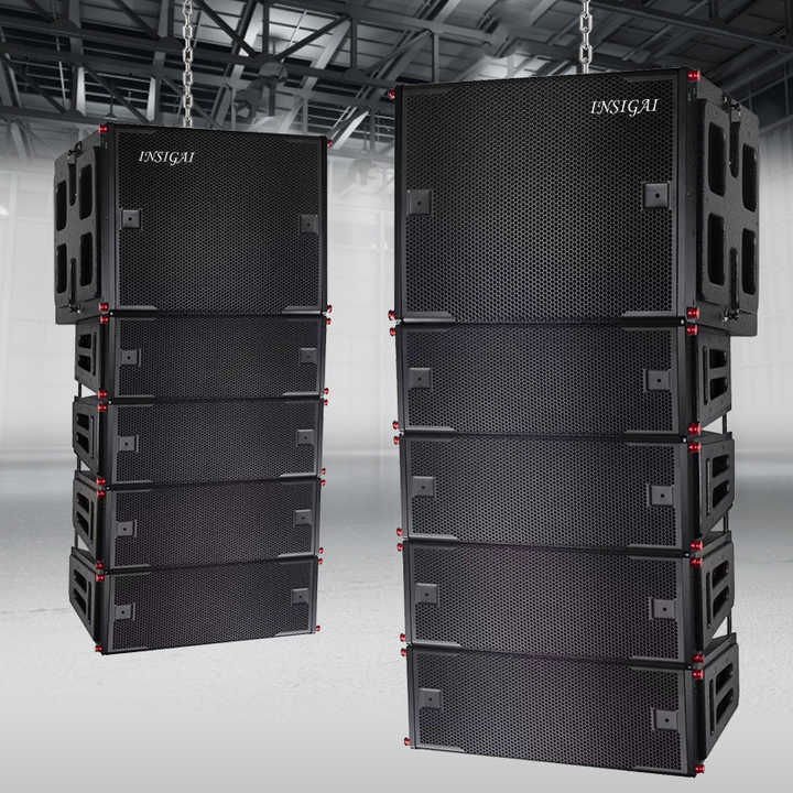 Dual 15 Inch Line Array Speaker System Outdoor Show Stage Wedding 2 3 Way Double 15 Inch Passive ...