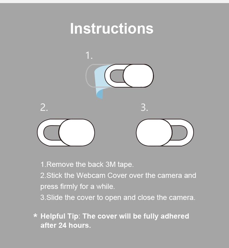 Slim Webcam Cover Laptop Shutter Magnet Slider Plastic Camera Cover ...