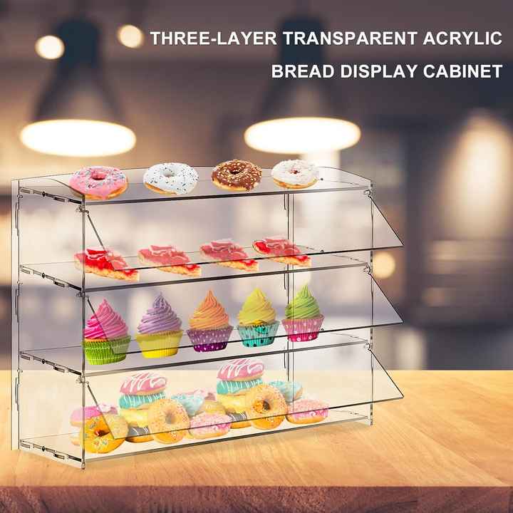 Hookei Transparent Acrylic Pastry Display Case - Modern & Customizable
