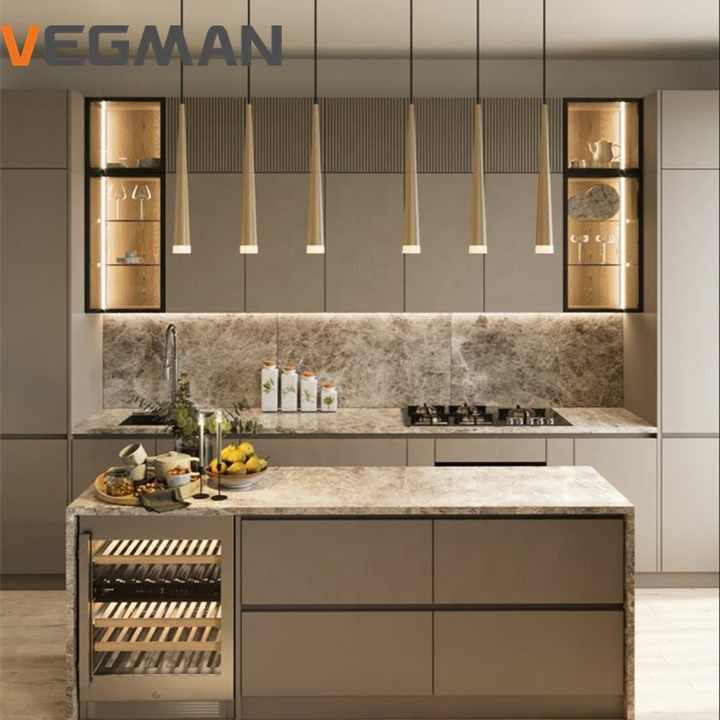 Luxury Corner Glass Kitchen Display Cabinets - Ready to Assemble