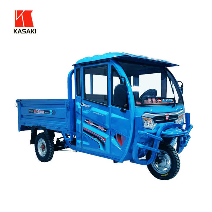 Latest Model Electric Tricycles with Cab Steering Wheel Heavy Load ...