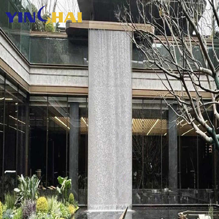 Custom large size waterfall pool water curtain outdoor metal mesh water ...