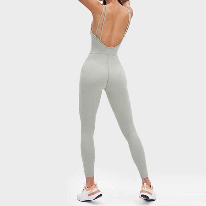 New Trendy Sport Workout Elegant Rompers for Women Sexy Backless ...