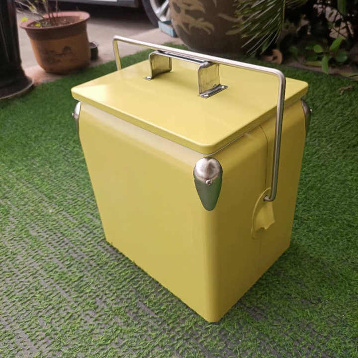 Outdoor Vintage Cooler Box - Perfect for Camping & Travel