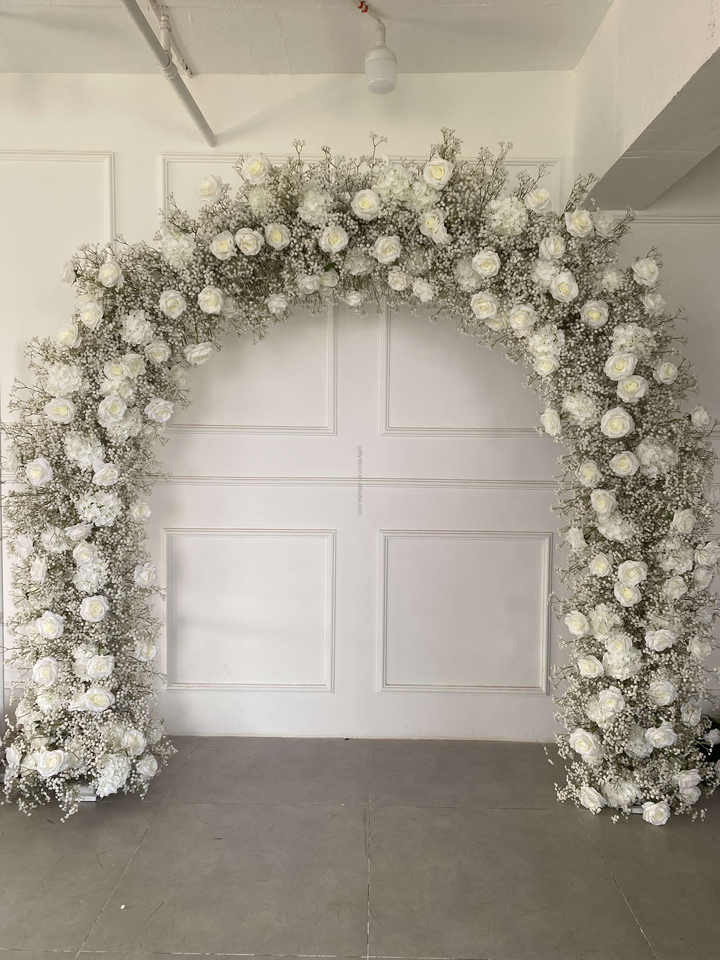 Silk Flower U Shape Arch Backdrop Wedding Party Artificial Wedding Arch ...