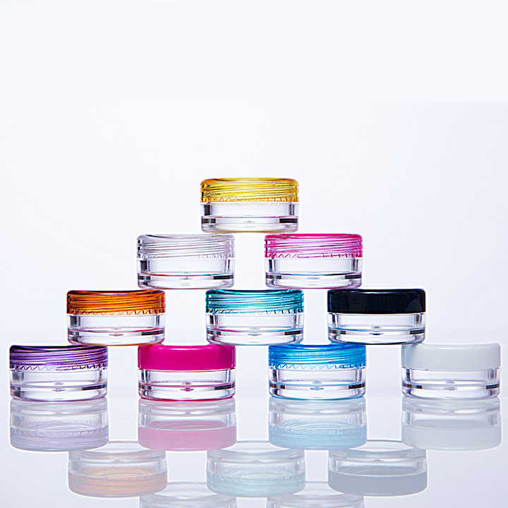 Custom 3g 5g PS Plastic Round Facial Empty Cream Container Jar for ...
