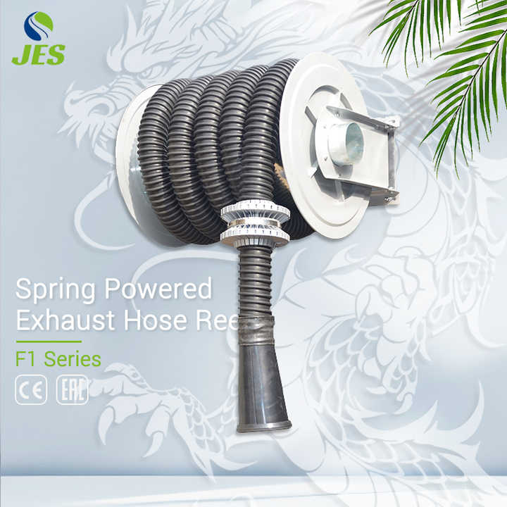 Retractable Exhaust Pipe Reel Industrial Fume Extraction Repair Tool ...