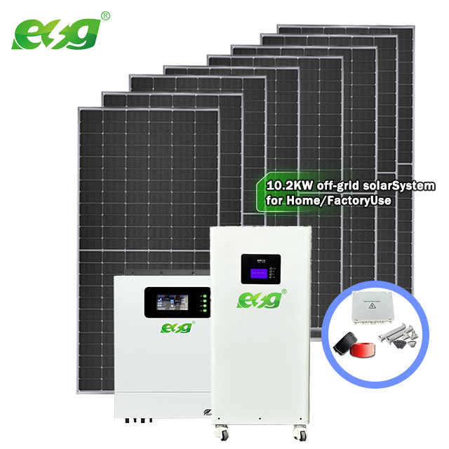 ESG 10kw Complete Hybrid Off-grid Solar System with Inverter and ...