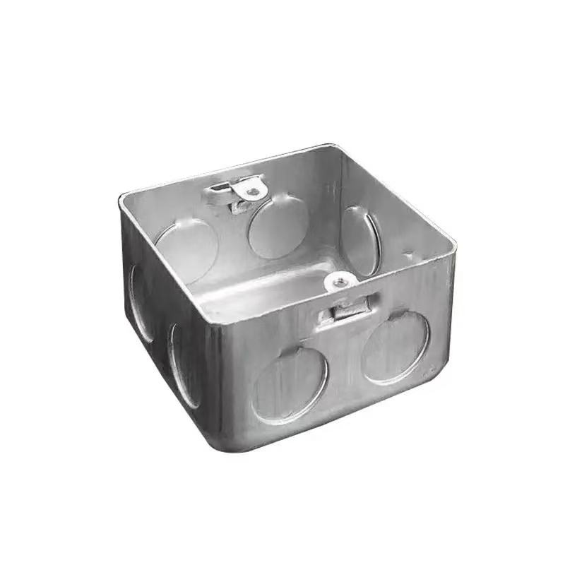 86 Type Galvanized Steel Metal Junction Box, Concealed Electrical Box ...