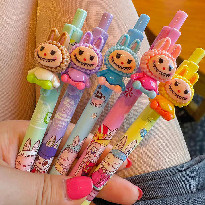 Labubu Pen Labubu/san-rio/Sti-tch/ Embossed Pictures Cute Animation Gel ...