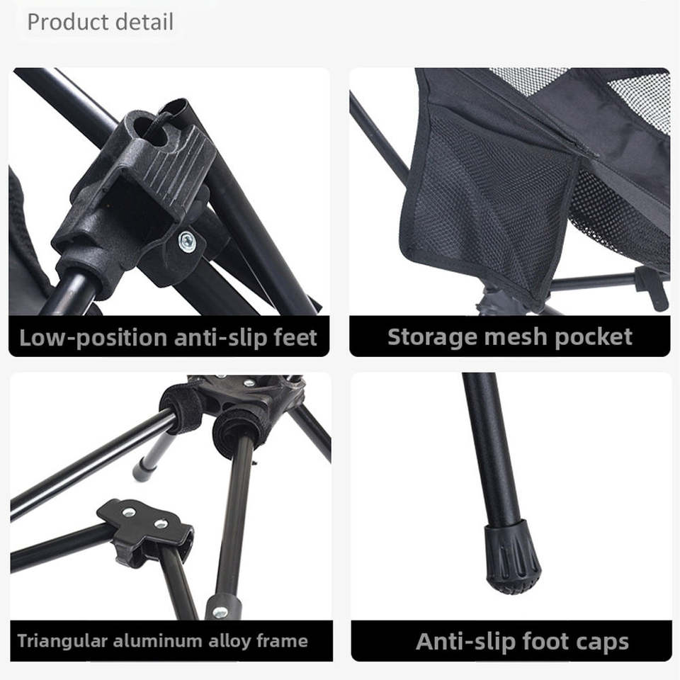 E-RIKE Manufacturer Custom Logo Portable High Back Adjustable Camping ...